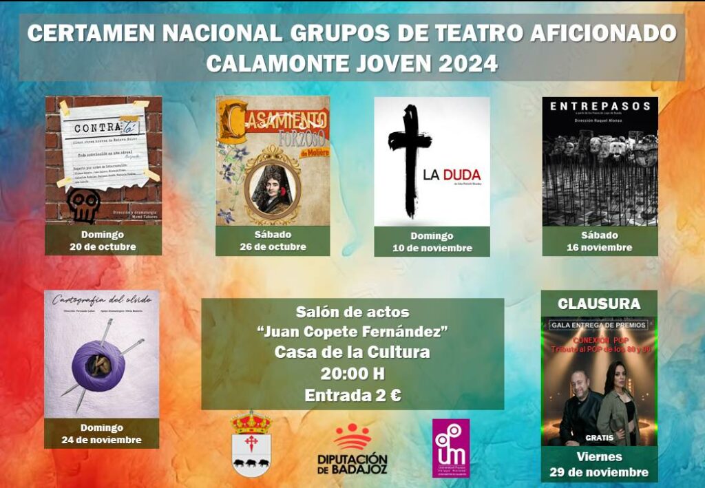Certamen Nacional de Grupos de Teatro Aficionado Calamonte Joven 2024 ...